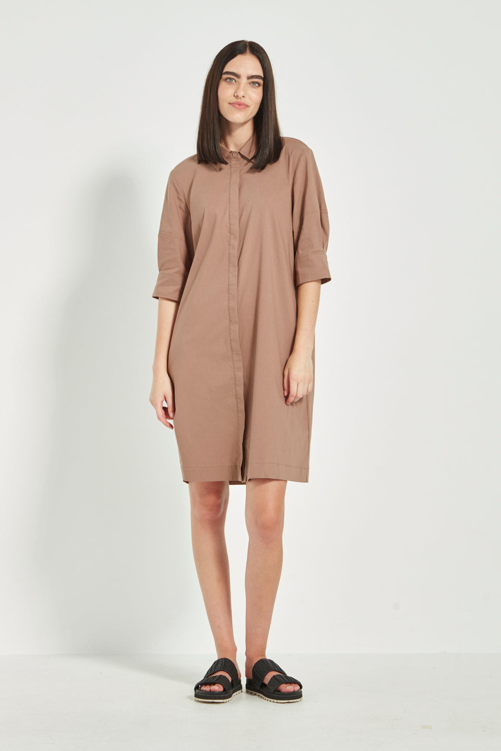 Acrobat Nori Dress - Mocha – VERGE