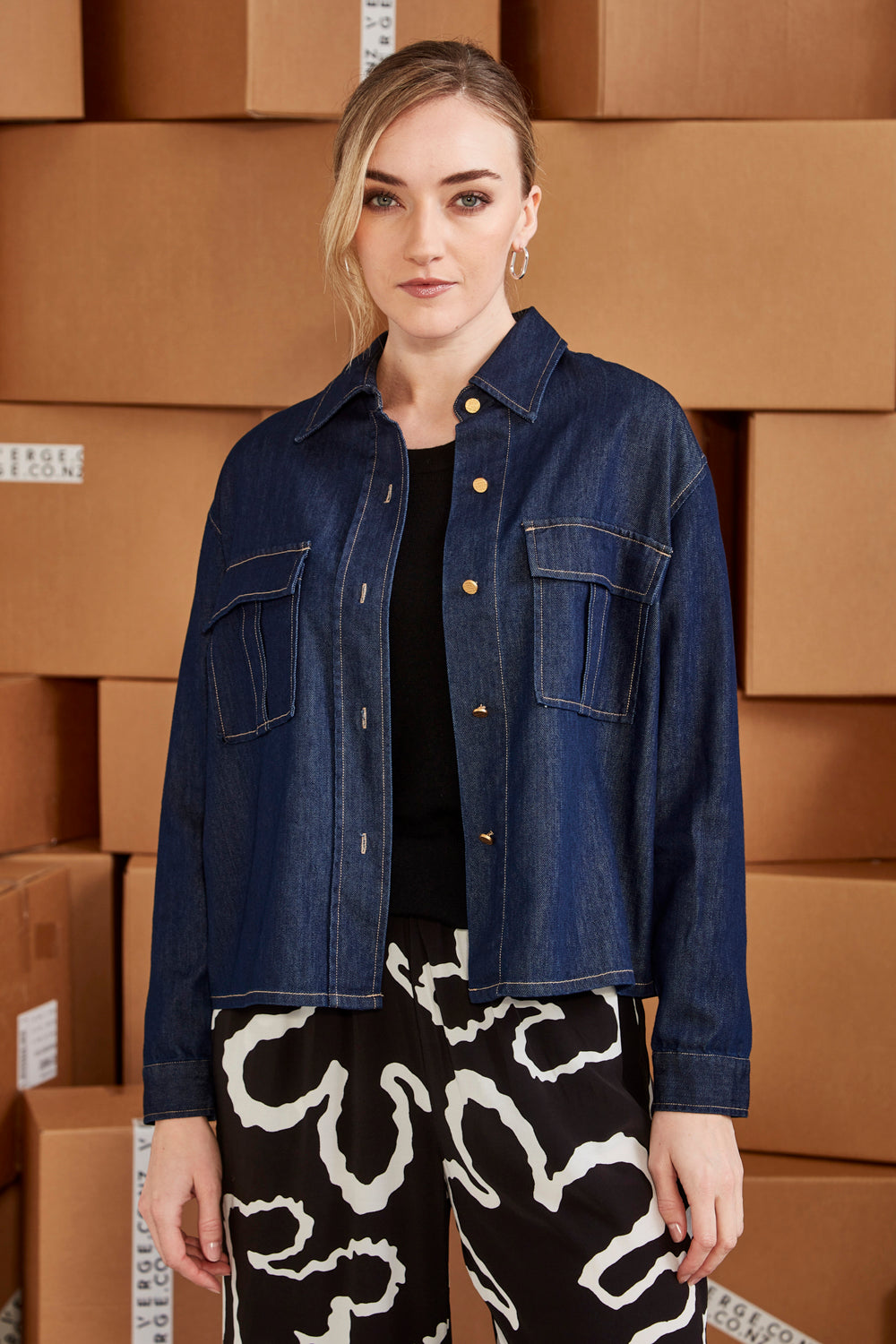 Stevie Jacket - Dark Denim – VERGE
